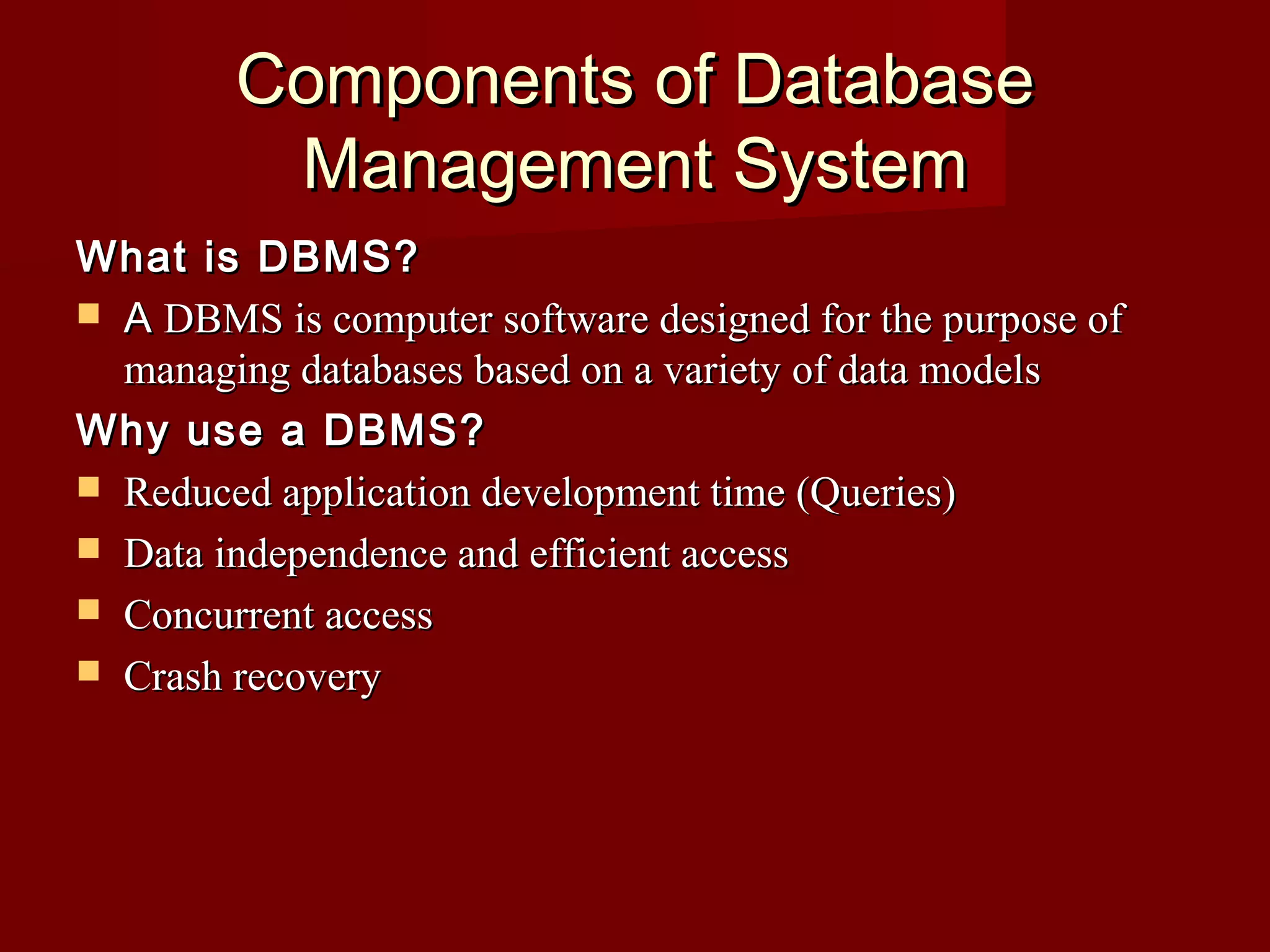 Lect 21 components_of_database_management_system | PPT
