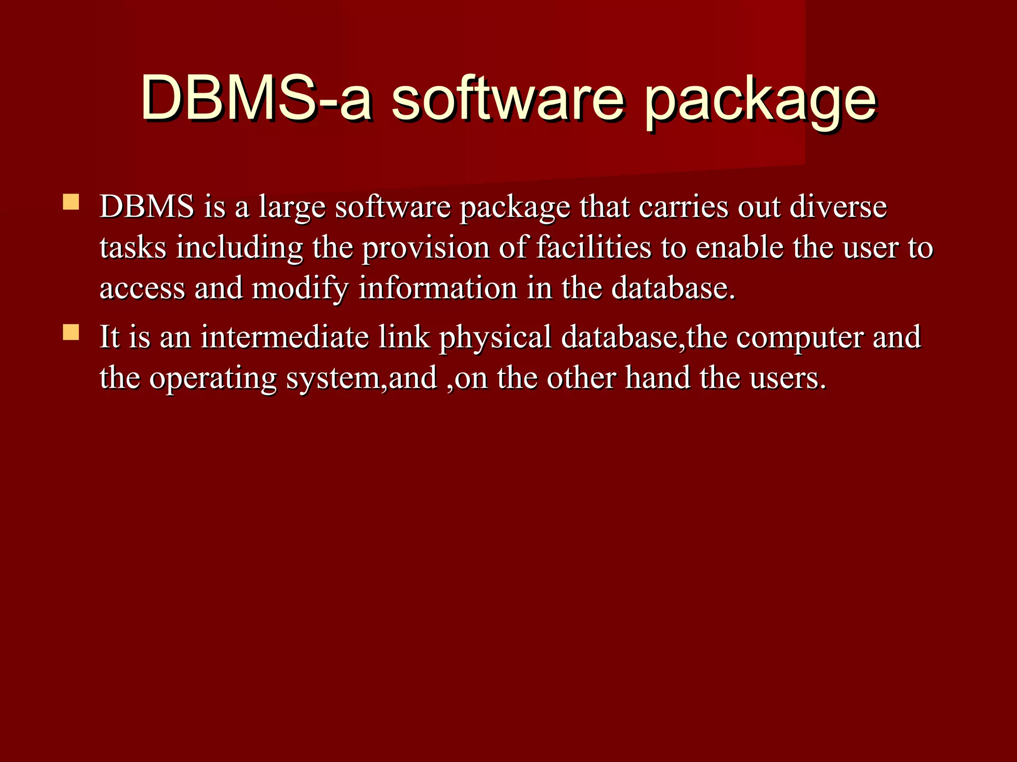 Lect 21 components_of_database_management_system | PPT