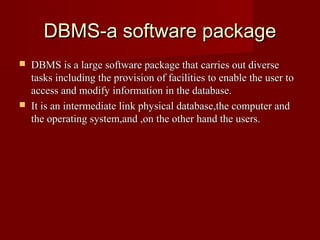 Lect 21 components_of_database_management_system | PPT