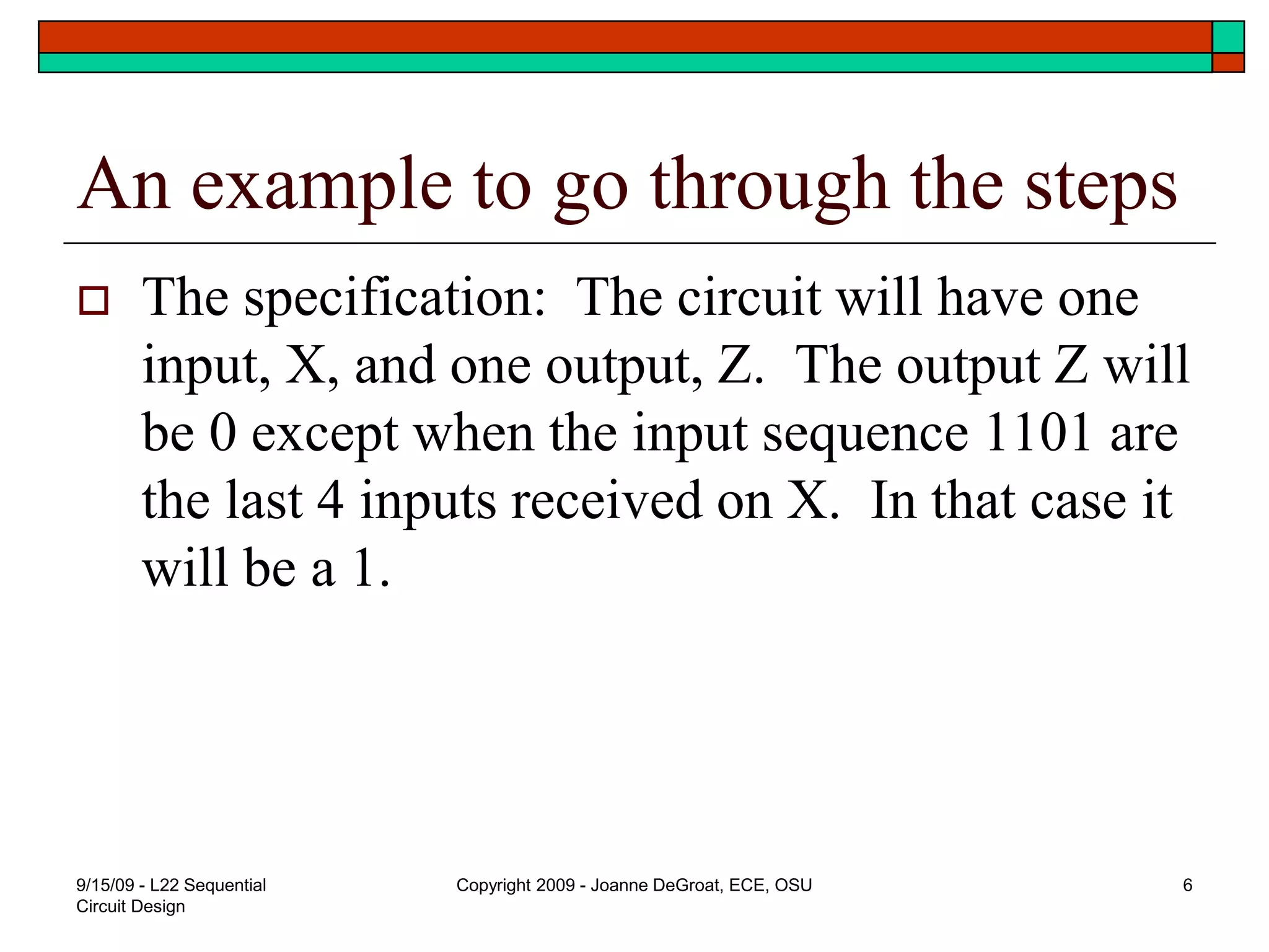 Lect 22 Sequential Circuit Designppt Programming Languages Computing