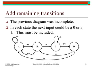 Lect 22 - Sequential Circuit Design.ppt | Programming Languages | Computing