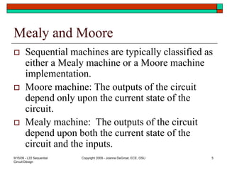 Lect 22 - Sequential Circuit Design.ppt | Programming Languages | Computing