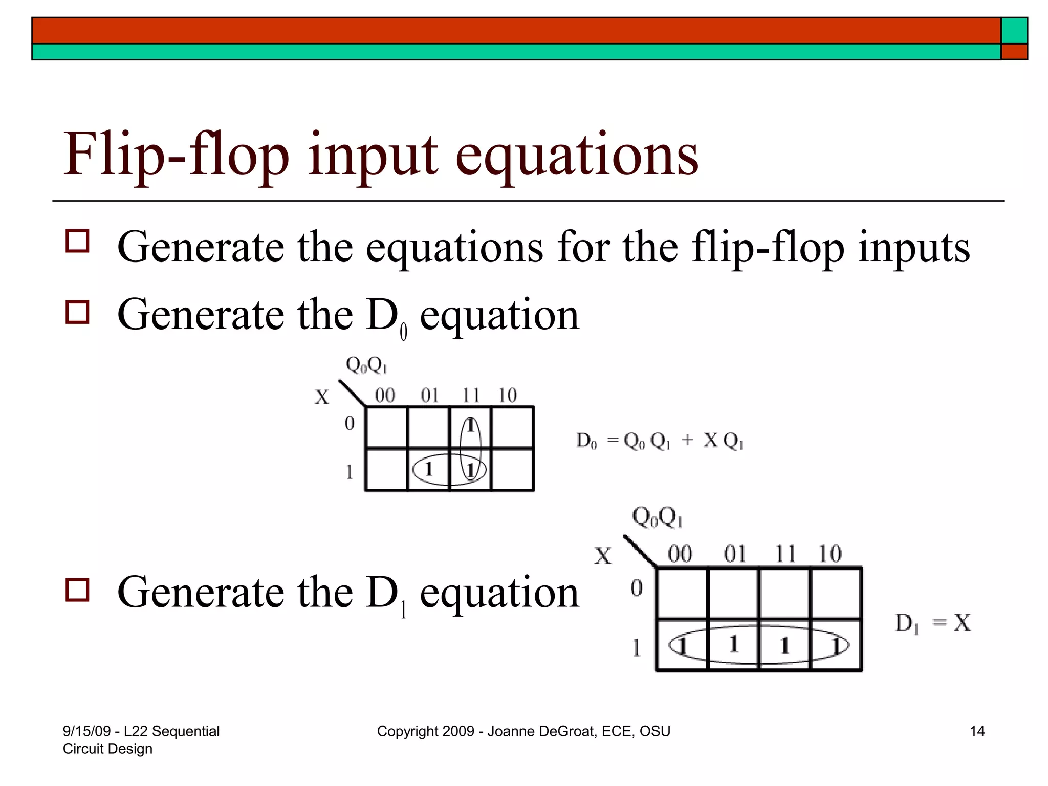 Lect 22 sequential circuit design (1) | PPT