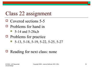 Lect 22 sequential circuit design (1) | PPT