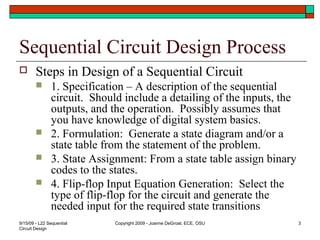 Lect 22 sequential circuit design (1) | PPT
