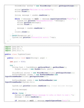 java sockets | PDF