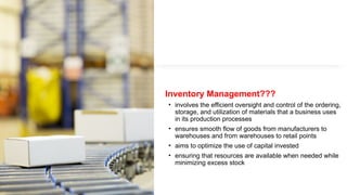 Lect_27_Theory of Storage and Inventory Management | PPTX