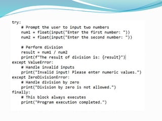 LECT 29- EXCEPTION HANDLING.pptx b. | PPT