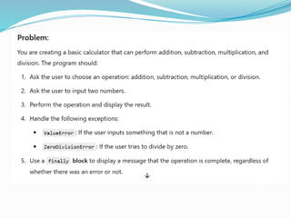 LECT 29- EXCEPTION HANDLING.pptx b. | PPT