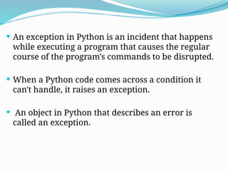 LECT 29- EXCEPTION HANDLING.pptx b. | PPT