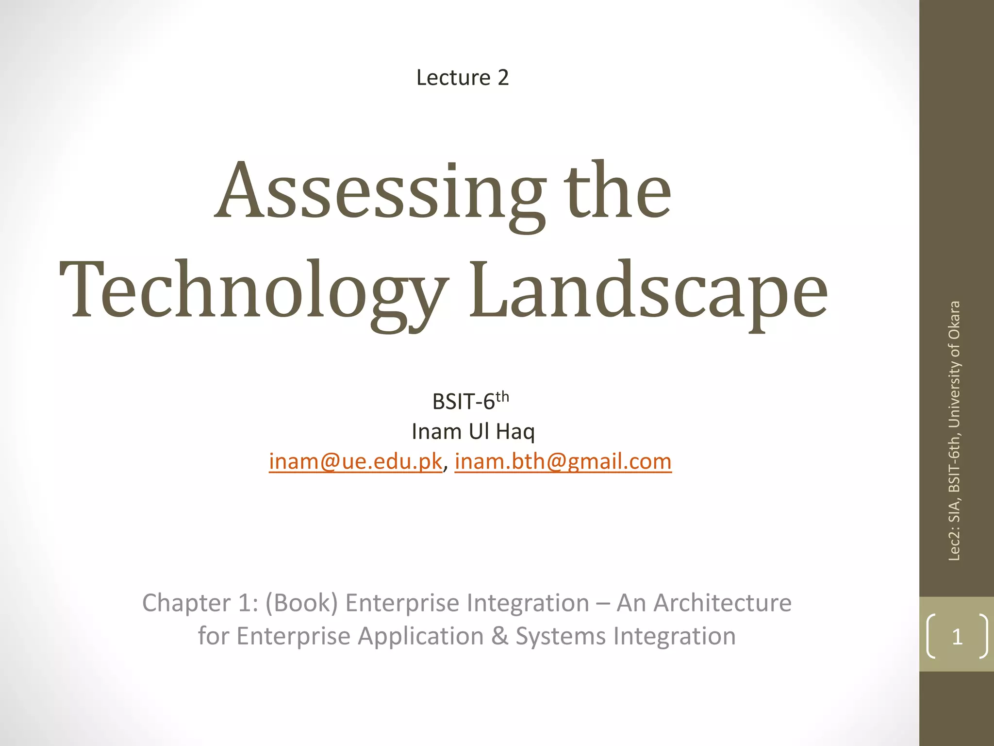 Assessing Technology Landscape | PPT