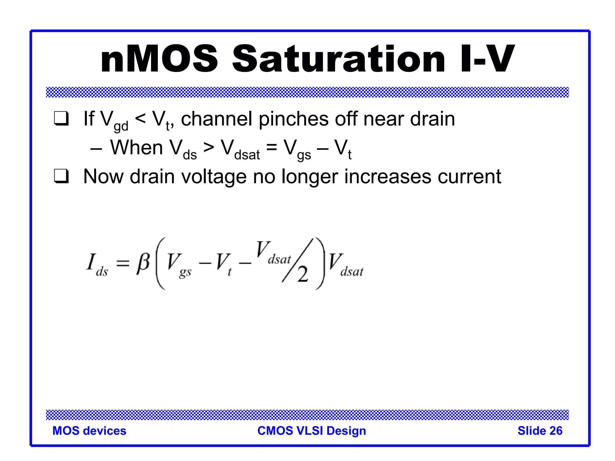 Lect 2 CMOS Transistor Theory.pptx | Physics | Science