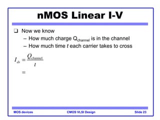 Lect 2 CMOS Transistor Theory.pptx | Physics | Science