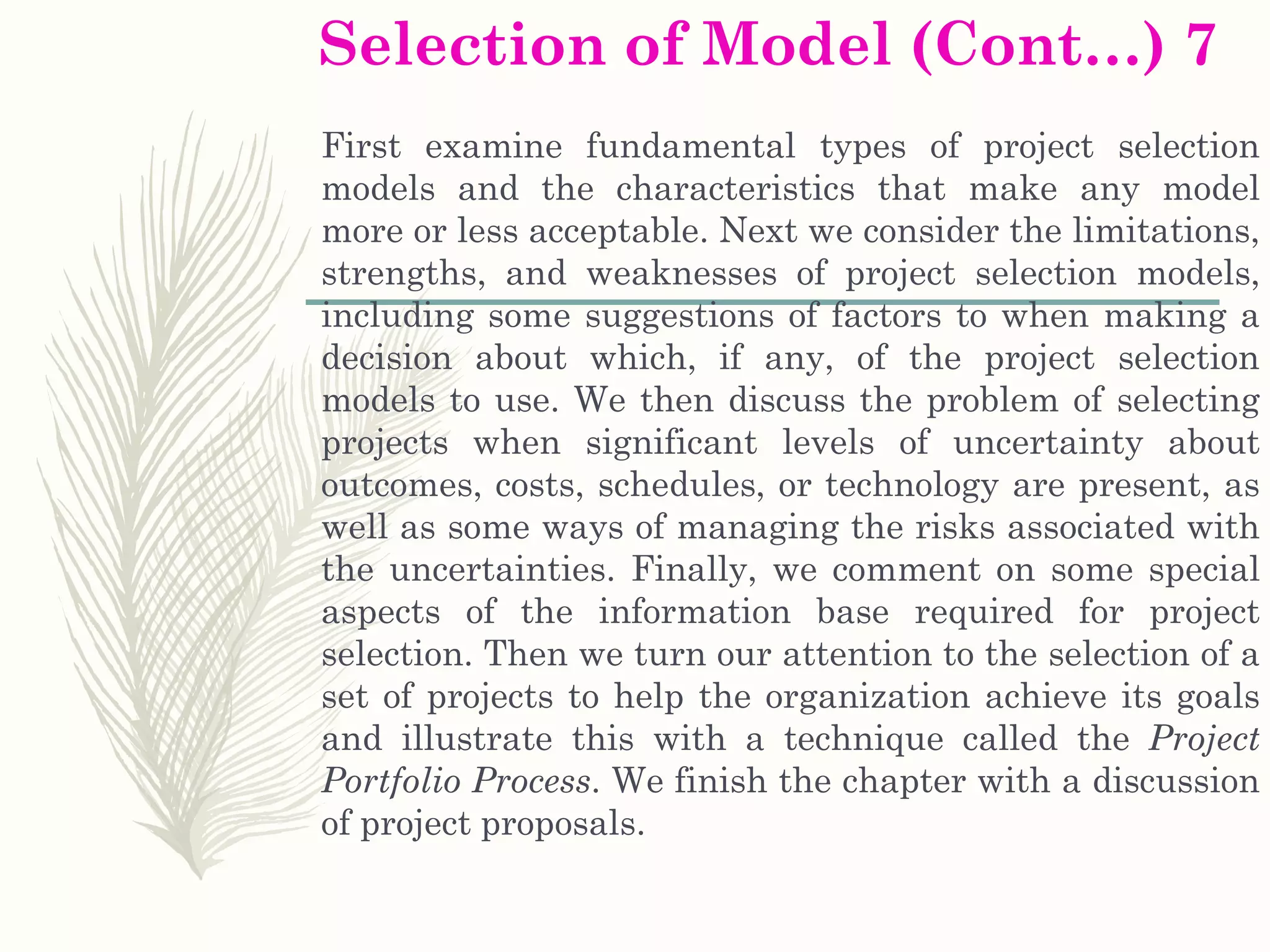 Lect 2 project screening & selection | PDF