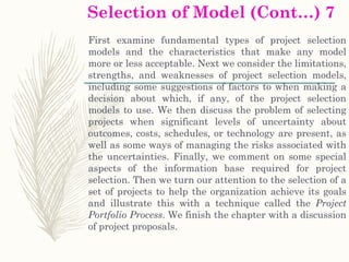 Lect 2 project screening & selection | PDF