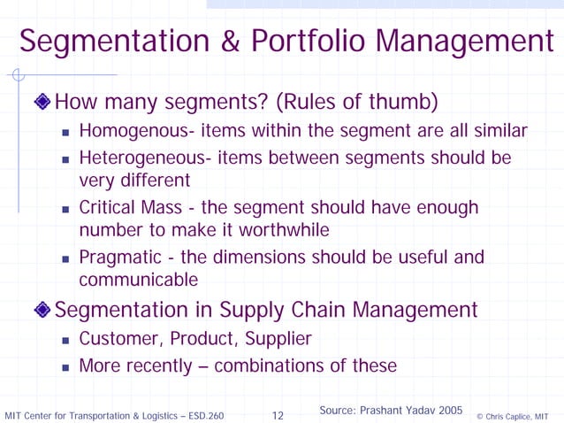 Supply Chain Segmentation Analysis | PPT