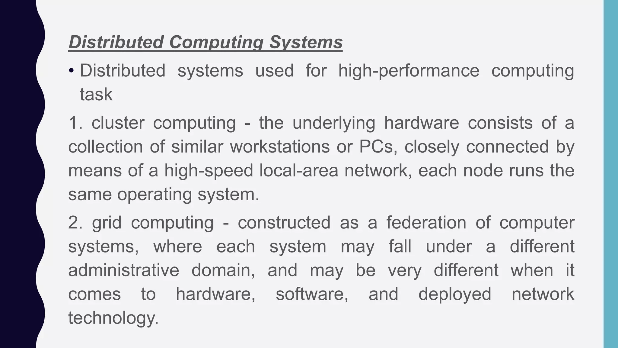 Lect 2 Types Of Distributed Systemspptx Computer Networking Computing 9907