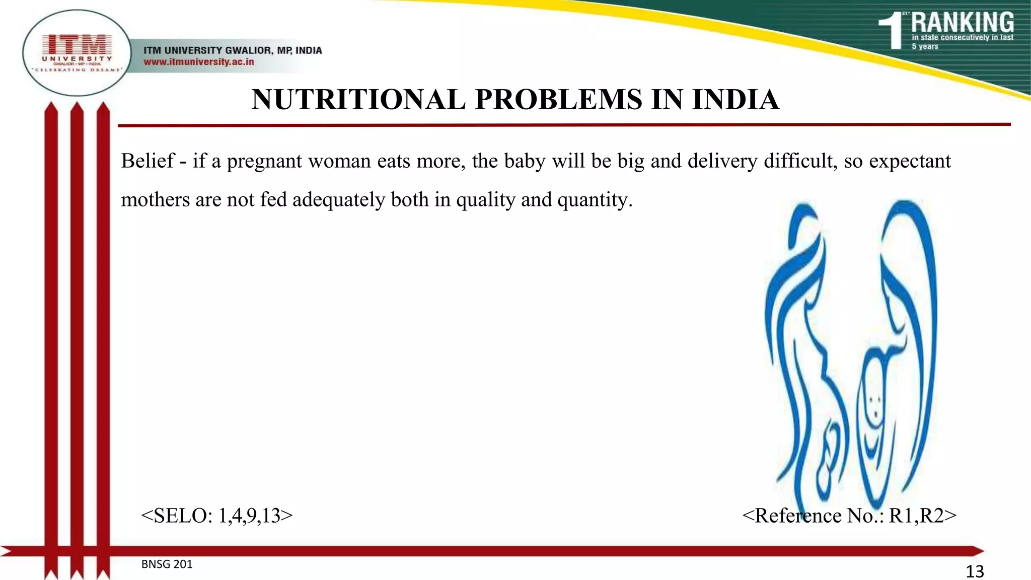 Role of nutrition in mantaning health and nutritional problems in India ...