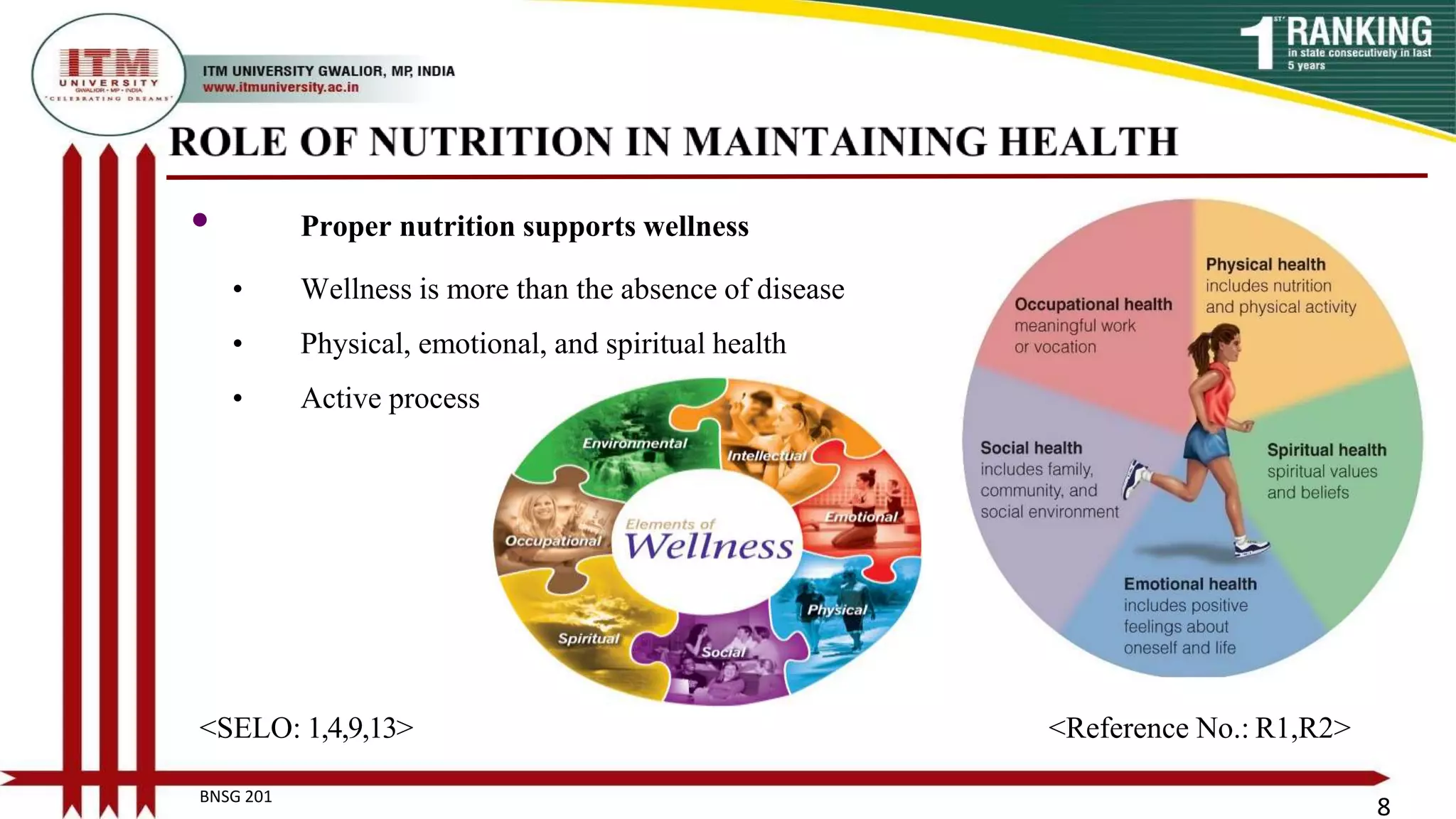 Role of nutrition in mantaning health and nutritional problems in India ...