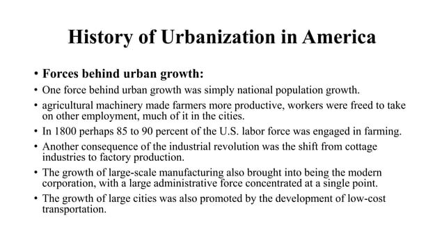 Lect 2 urbanization | PPT