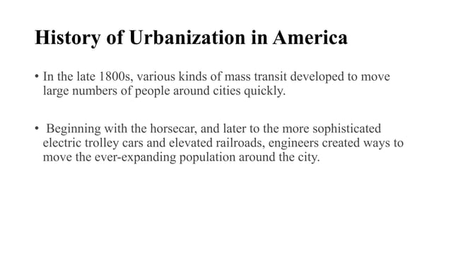 Lect 2 urbanization | PPT