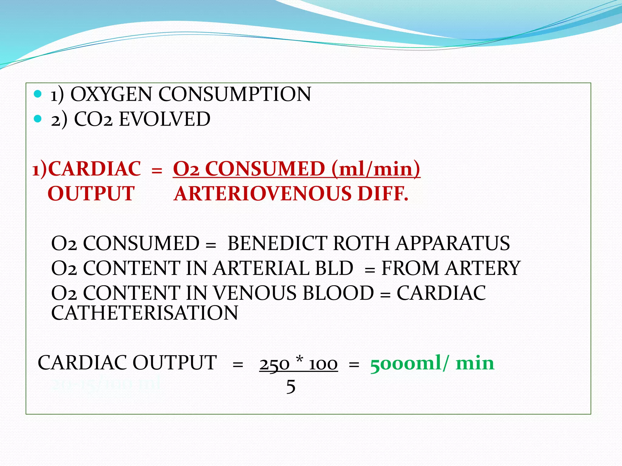 cardiac output, | PPTX