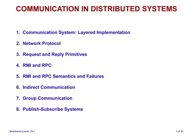 COMMUNICATION IN DISTRIBUTED SYSTEMS | PDF
