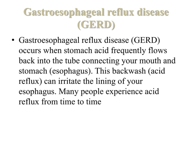 Lecture no. 3. GERD.pptx Adult Health Gastro intestinal | PPT