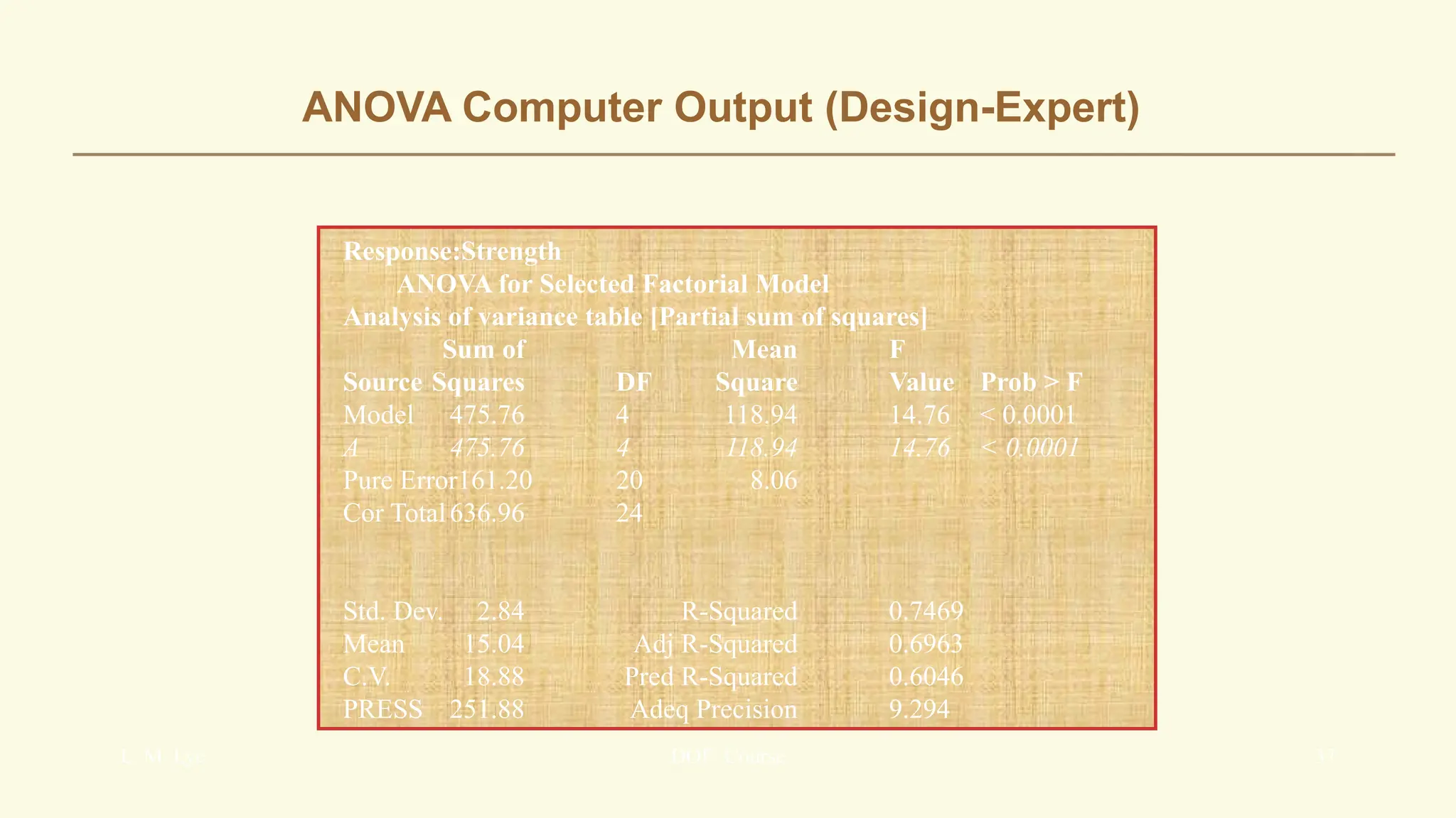 Statistical Analysis And Experimental Designs Pptx
