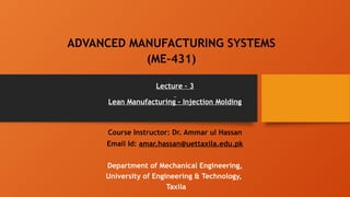 Lect 3. Lean Manufacturing - Injection Molding.pptx