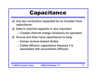Lecture on Introduction to VLSI cmos transistor theory | PPT
