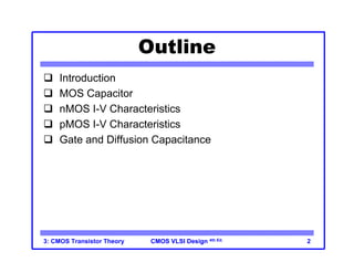 Lecture on Introduction to VLSI cmos transistor theory | PPT
