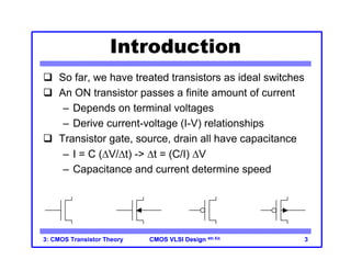 Lecture on Introduction to VLSI cmos transistor theory | PPT