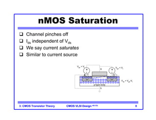 Lecture on Introduction to VLSI cmos transistor theory | PPT