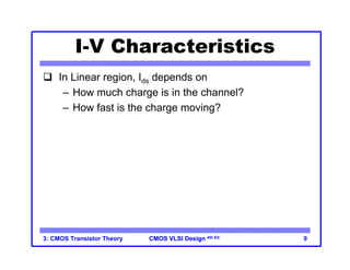 Lecture on Introduction to VLSI cmos transistor theory | PPT