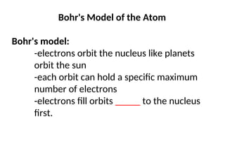 Comprehensive Overview of Bohr's Atomic Model and Quantum Theory | PPT