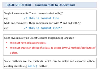 java: basics, user input, data type, constructor | PPT