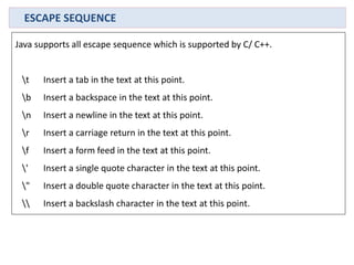 java: basics, user input, data type, constructor | PPT