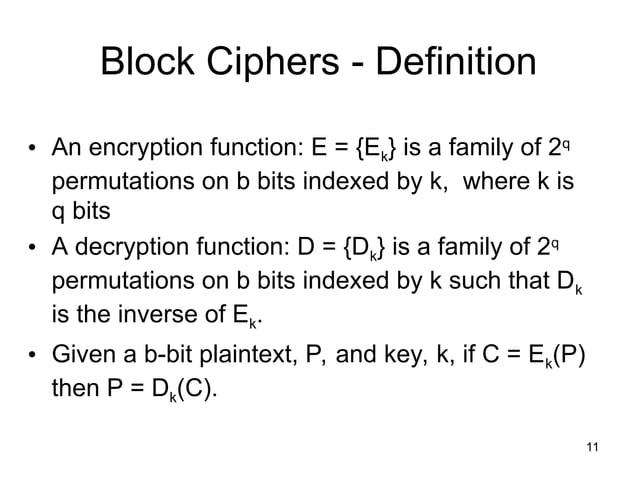 Introduction to Block cipher Technology -unit 1 | PPT