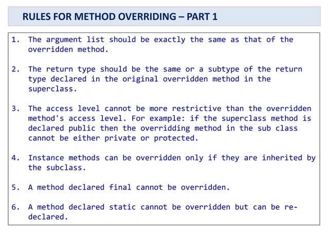 Encapsulation Inheritance Overriding Overloading Ppt