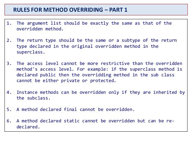 Encapsulation Inheritance Overriding Overloading
