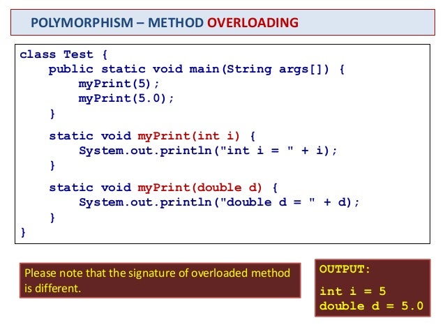 encapsulation, inheritance, overriding, overloading