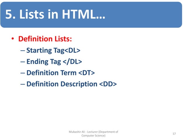 Lecture-3: Introduction to html - Basic Structure & Block Building | PDF