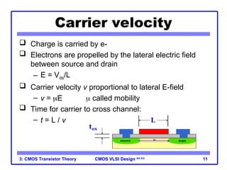 CMOS VLSI Design: Transistor theory lect3-transistors.ppt