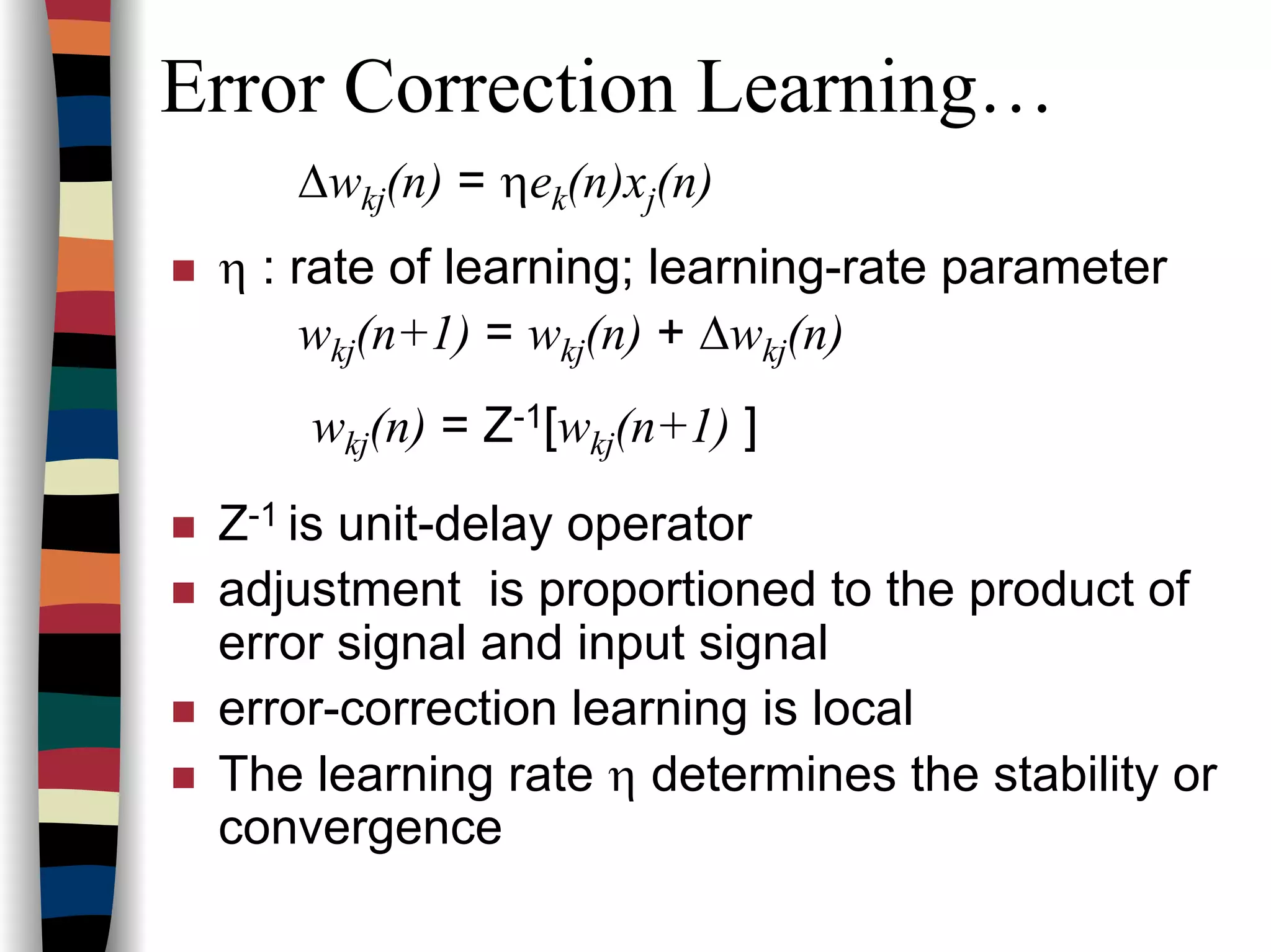 Artificial Neural Networks Lect3: Neural Network Learning rules | PDF