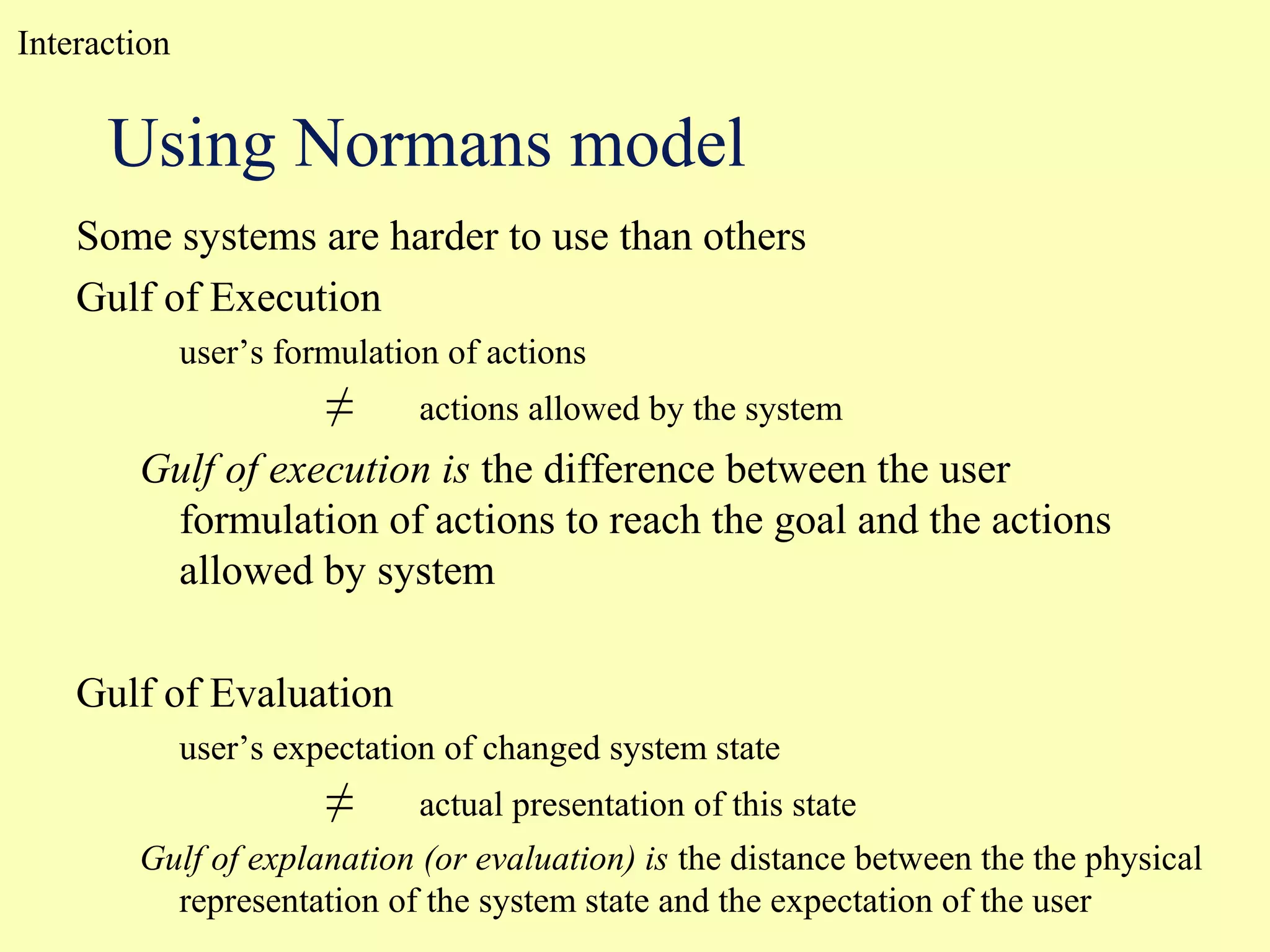 interaction norman model in Human Computer Interaction(HCI) | PPT