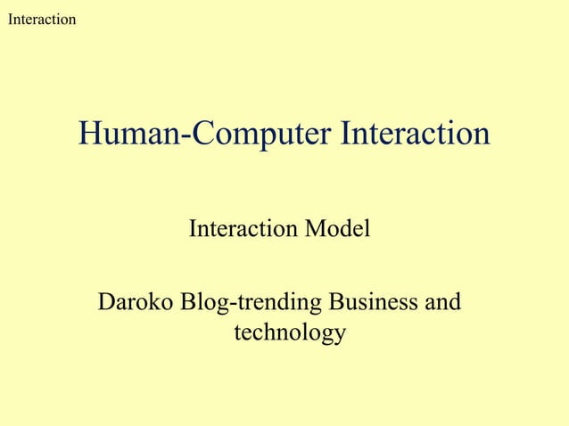 interaction norman model in Human Computer Interaction(HCI) | PPT