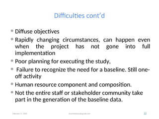 Lect 3 Baseline Study for M&E.ppt. hi | PPT