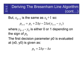 Lect3 bresenham circlesandpolygons | PDF