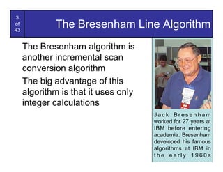 Lect3 bresenham circlesandpolygons | PDF